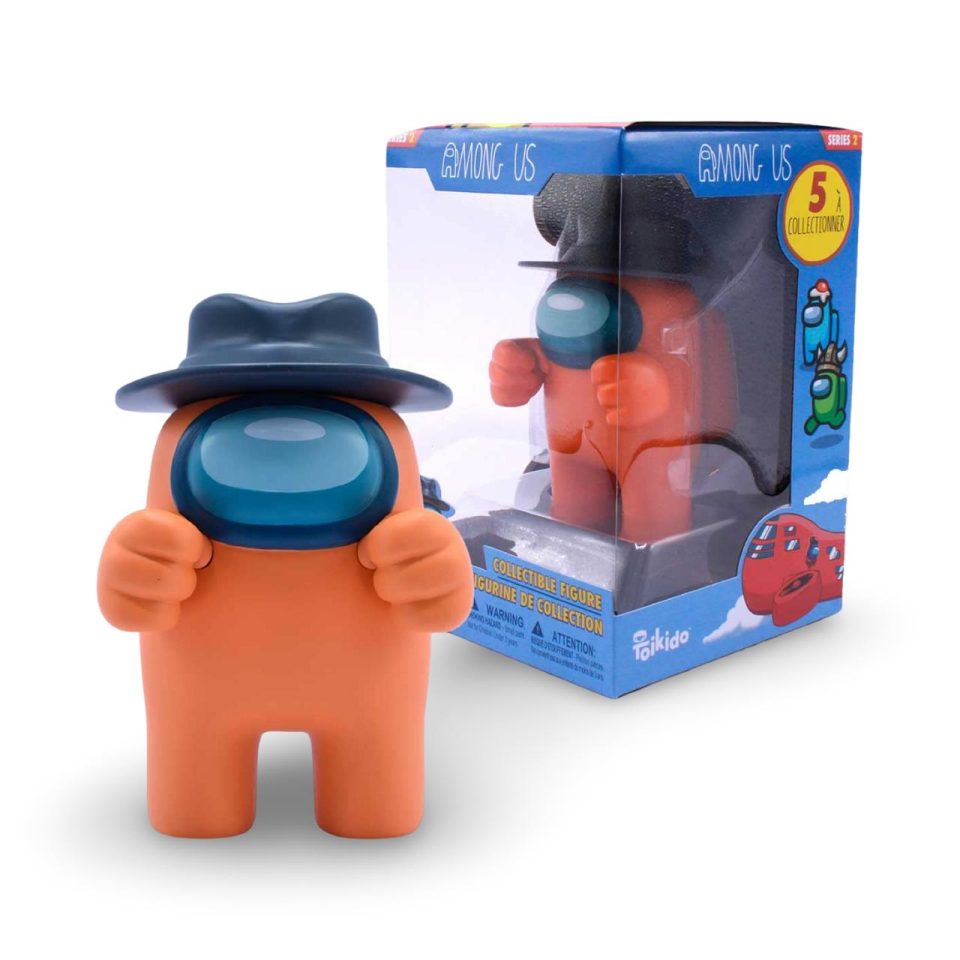 Among Us Toikido Series 2 Orange Crewmate Fedora Figure 10cm - Replay Toys